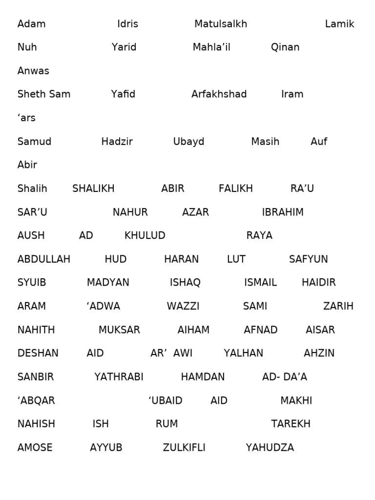 SILSILAH 25 NABI Baru | PDF