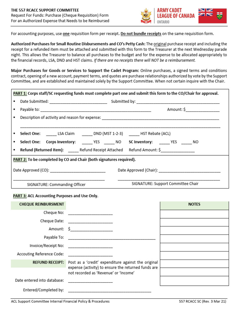 Cheque Requistion Form Rev. 3-Mar-21 | PDF | Expense | Accounts Payable