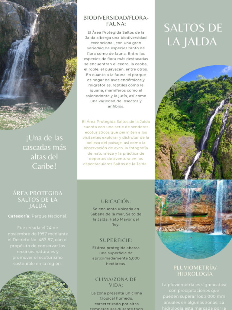 Saltos de La Jalda Brochure | PDF | Ciencias de la Tierra | Geografía ...
