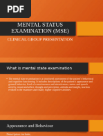 Mental Status Exam (MSE) - PsychDB | PDF | Hallucination | Delusion