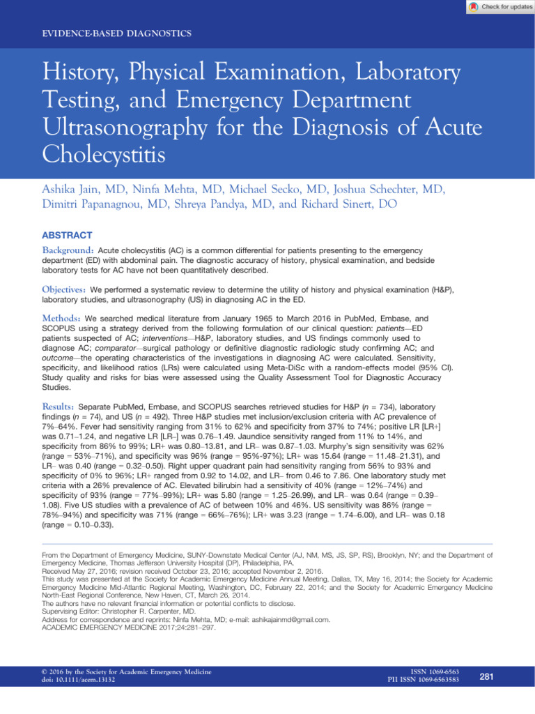 Academic Emergency Medicine - 2016 - Jain - History Physical ...