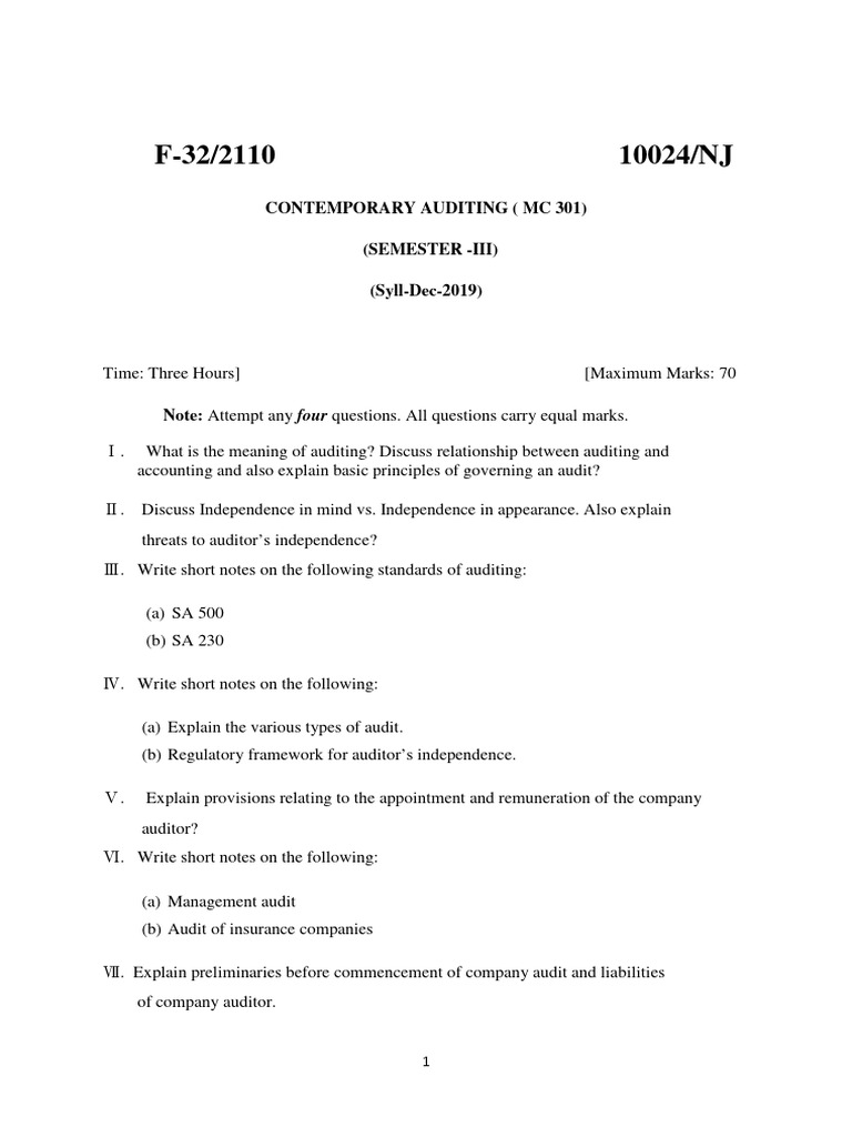 Auditing Essentials for Students | PDF