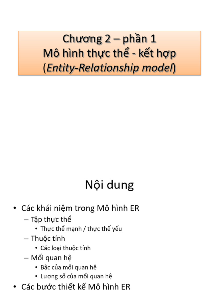 Chuong 2 p1 ERmodel Updated | PDF