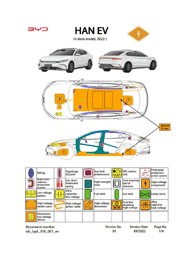 BYD HAN EV-Emergency Response Guide | PDF