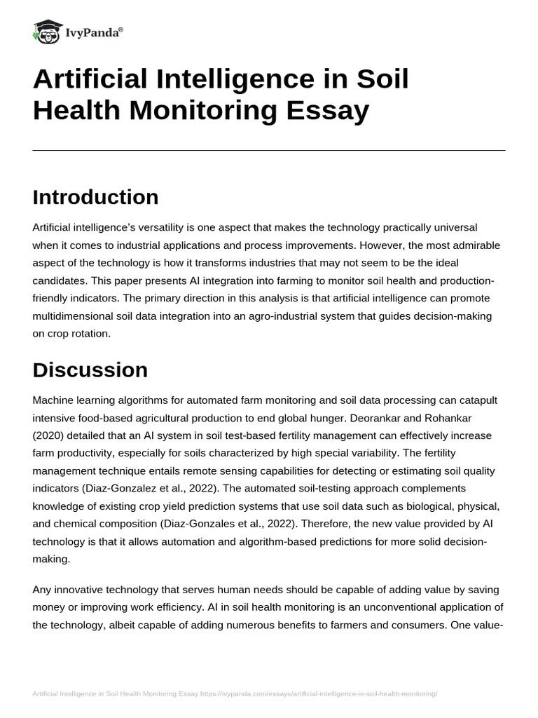 AI Benefits for Soil Health Monitoring | PDF | Artificial Intelligence ...