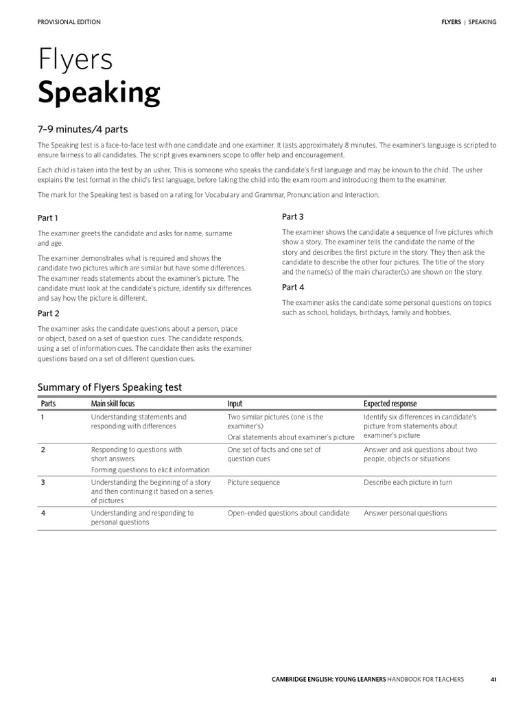 Key Flyer Speaking Chapter 1 | PDF | Human Communication | Linguistics