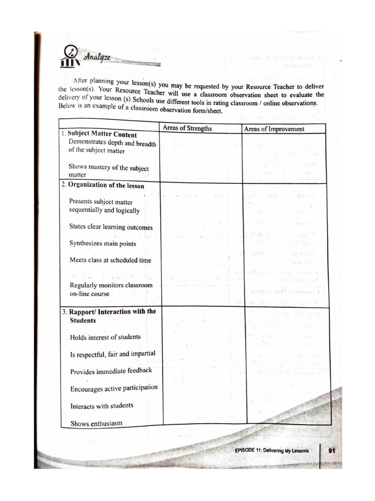 Observation Sheet Fs2 | PDF