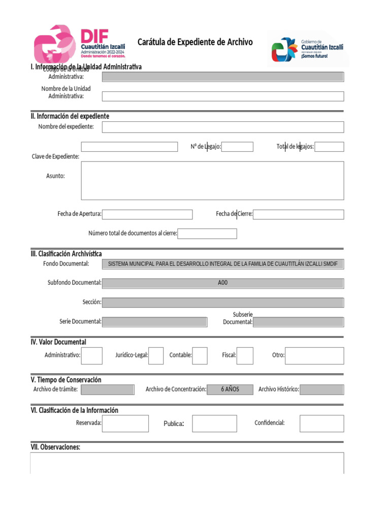 Formato en Excel | PDF