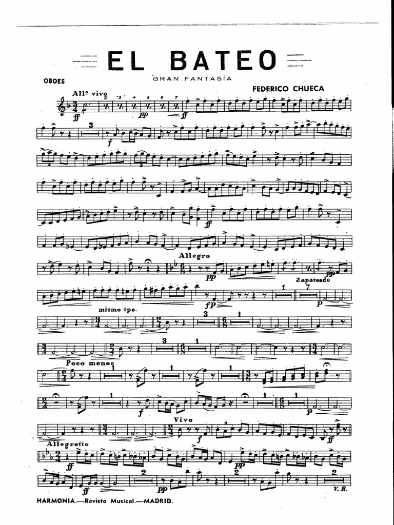 El Bateo - Oboe | PDF