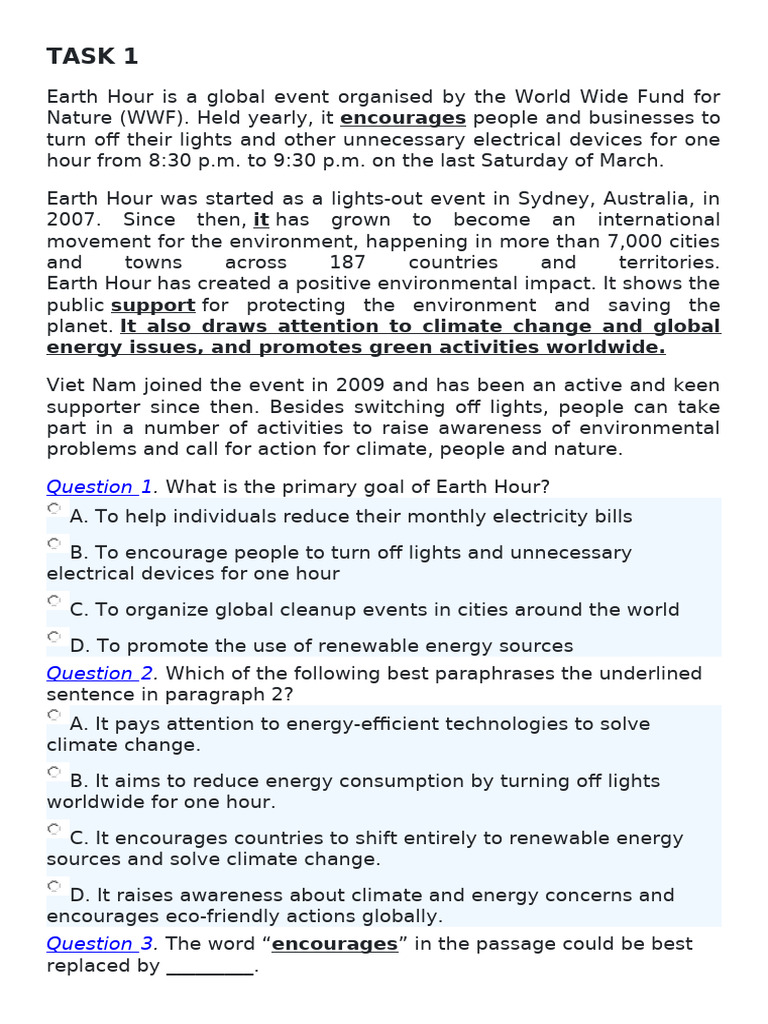 TASK 1-2-3 reading 8 câu-01 | PDF | Reuse | Waste