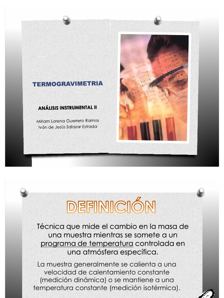 TERMOGRAVIMETRIA | PDF | Calorimetría diferencial de barrido | Gases