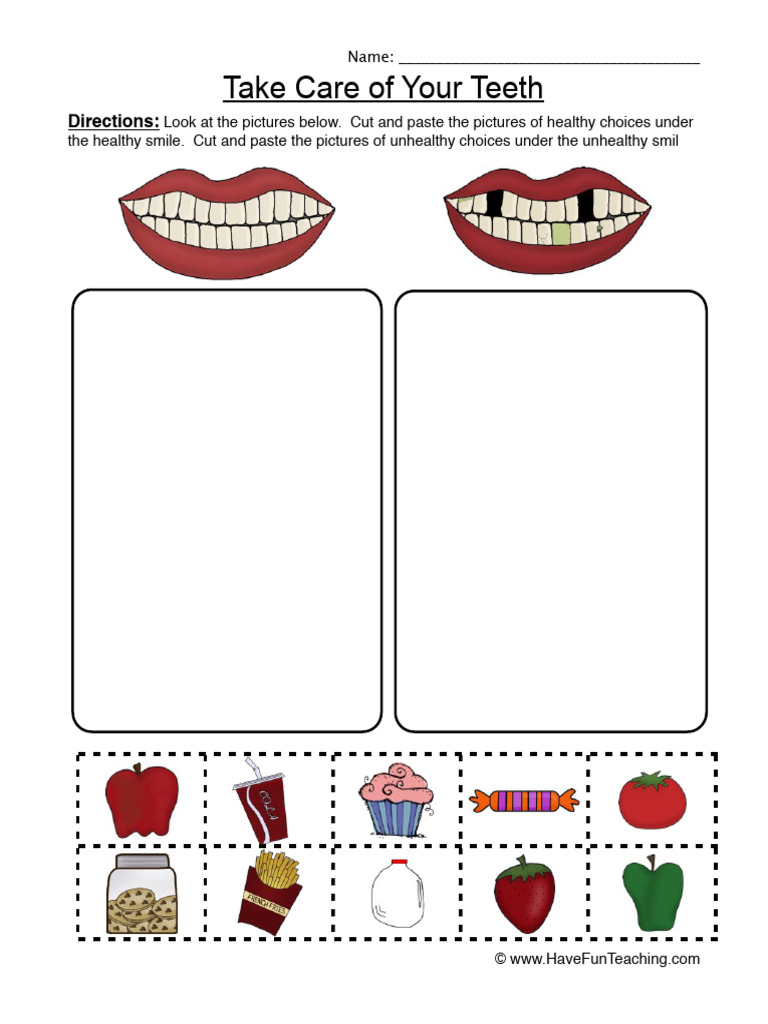 Clean Teeth Worksheet 2 | PDF