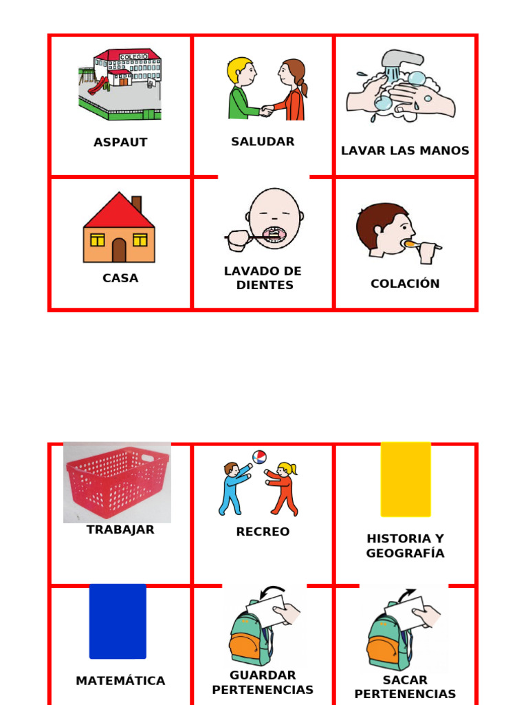 Uso de Pictogramas en Actividades Diarias | PDF