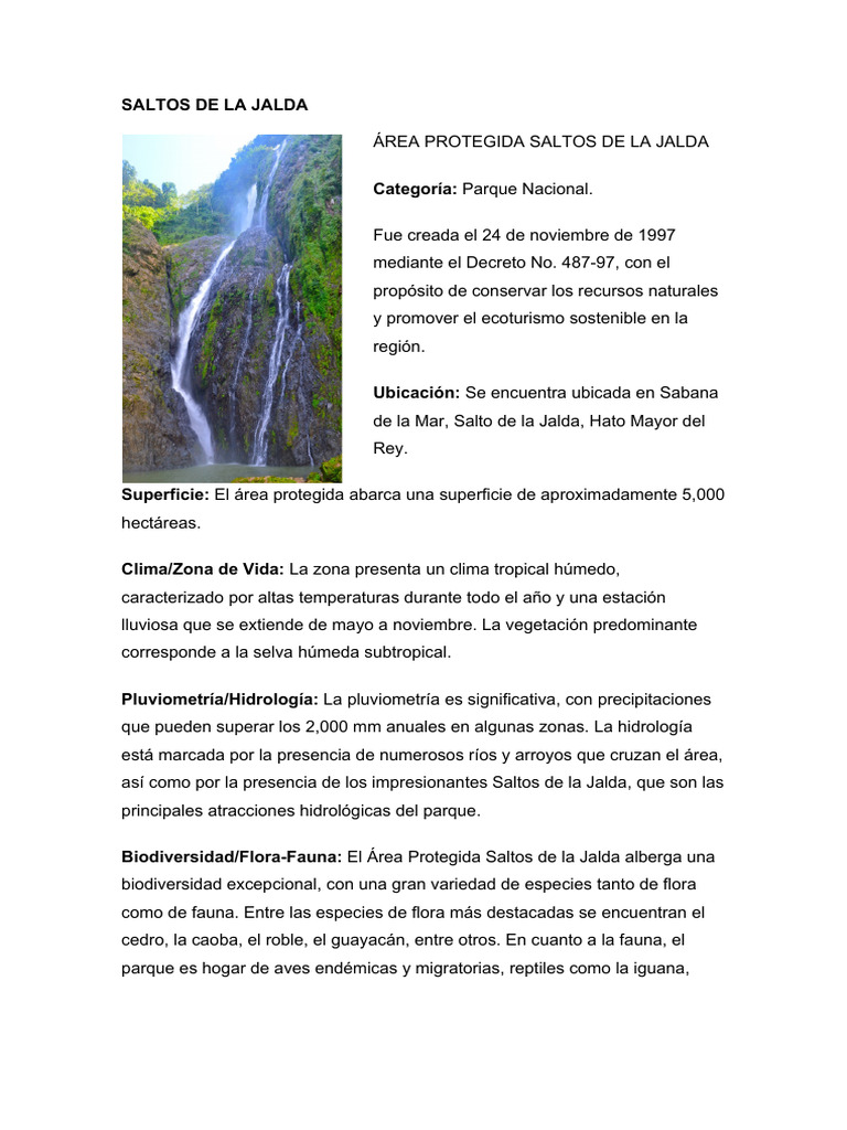 Saltos de La Jalda. | PDF