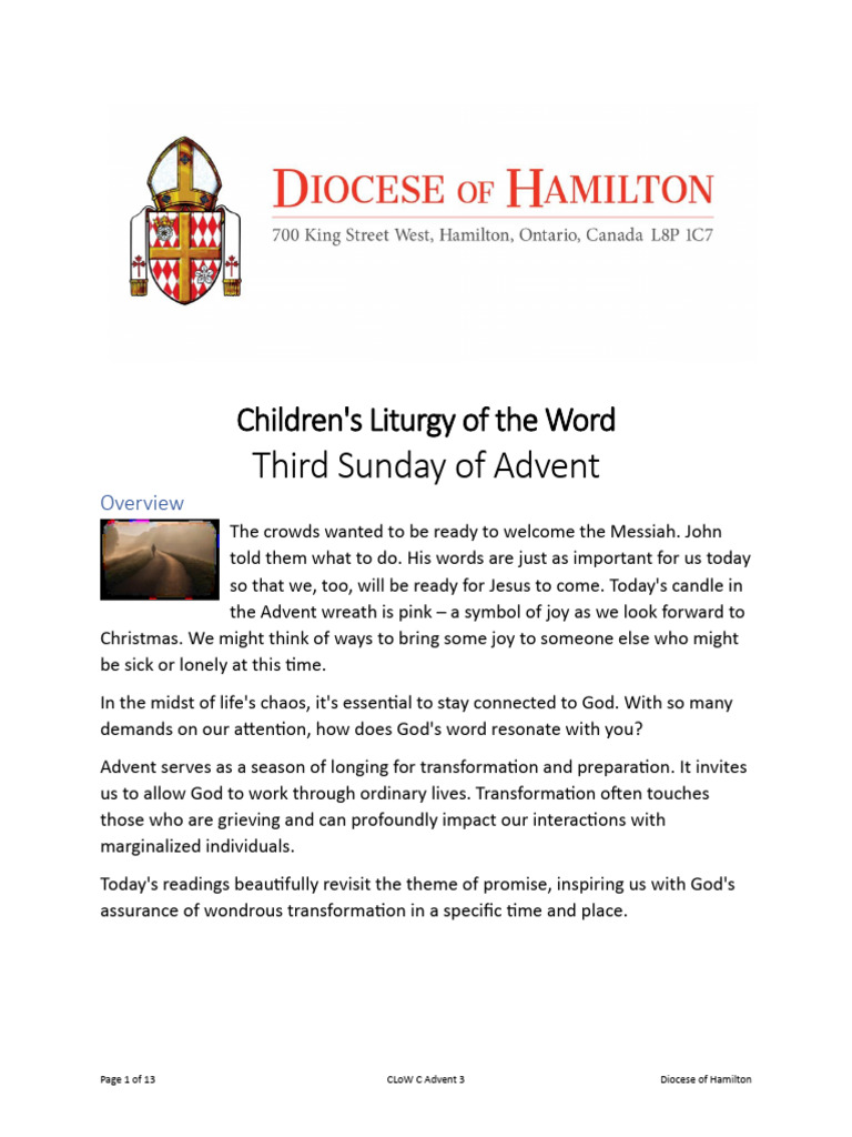 CLoW-C-Advent-3 | PDF | Gospel Of John | Prayer