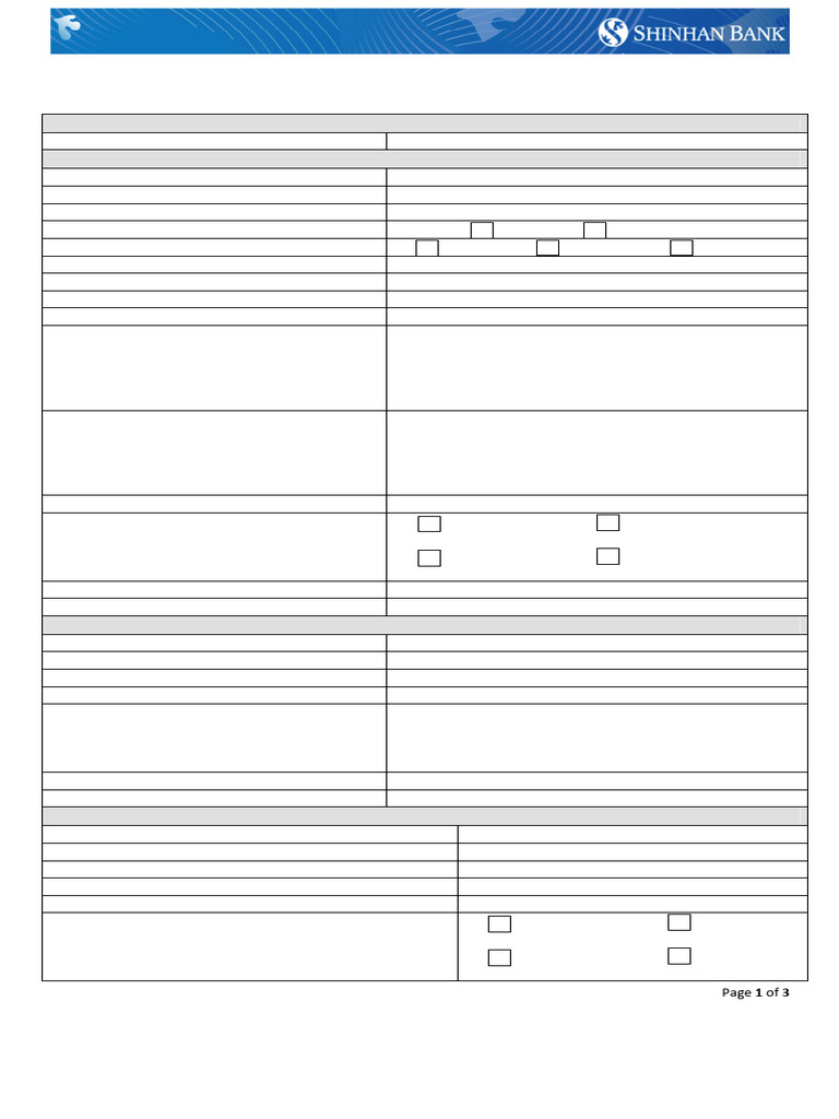 Form Pengajuan Bank MTA Shinhan | PDF