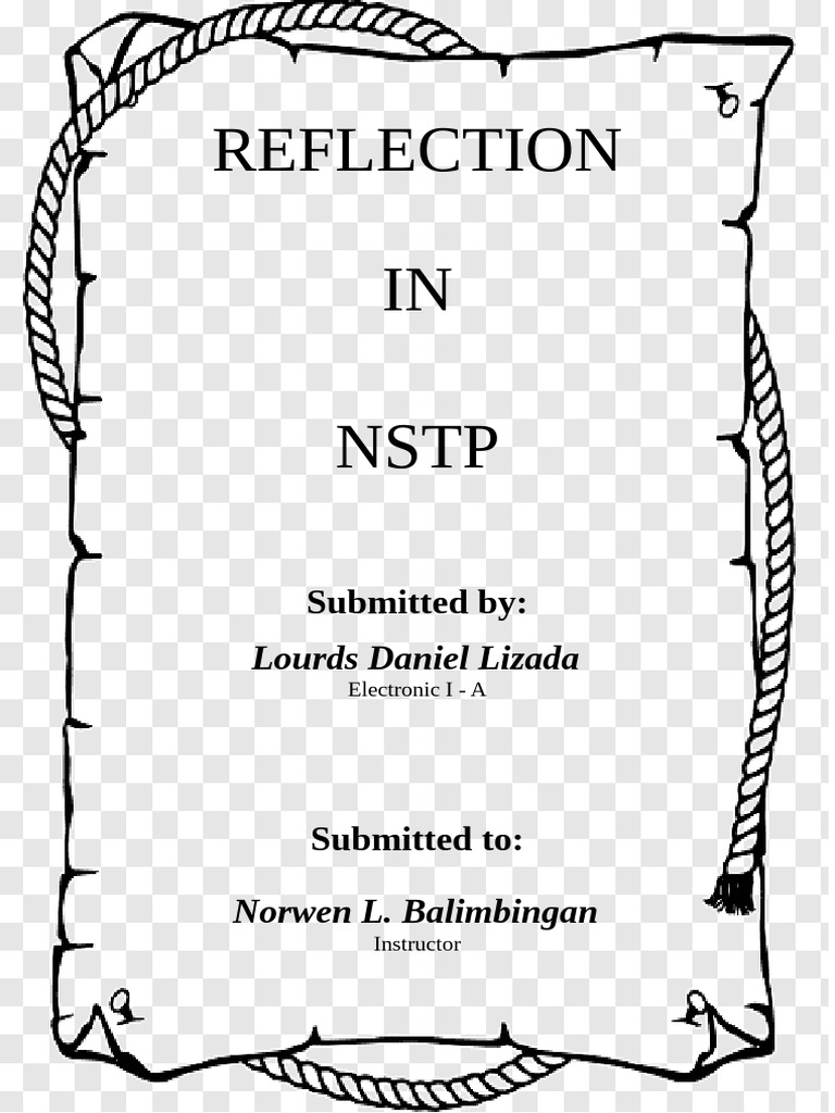 NSTP Reflection by Lourds Lizada | PDF