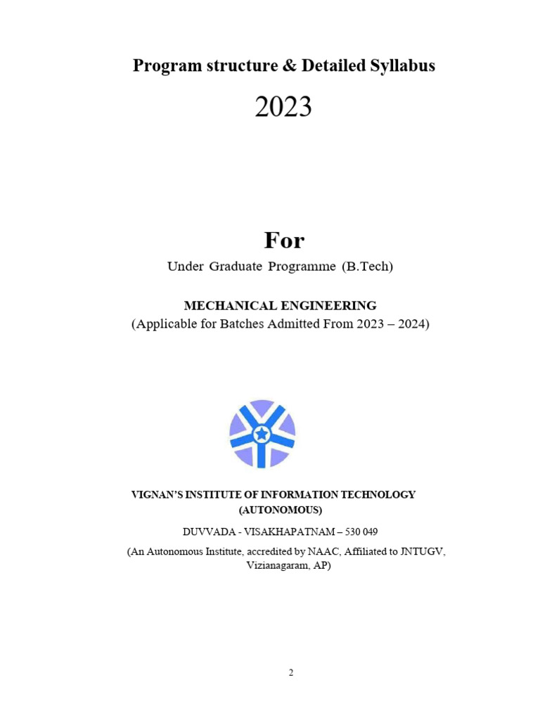 MECH I & II SYLLABUS | PDF | Massive Open Online Course | University ...