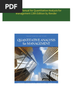 Quantitative Analysis Management 11th Edition Solution Manual PDF | PDF | Business
