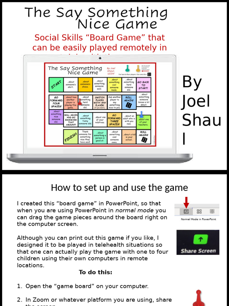 Remote Social Skills Board Game | PDF