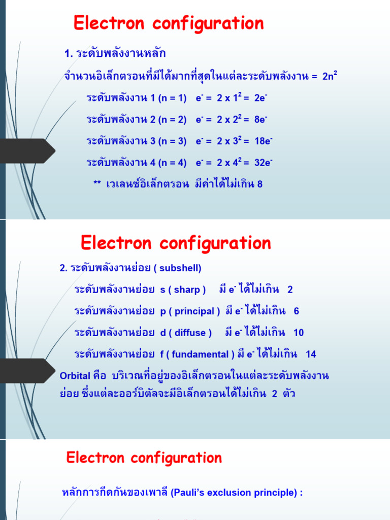 Electron Configuration | PDF