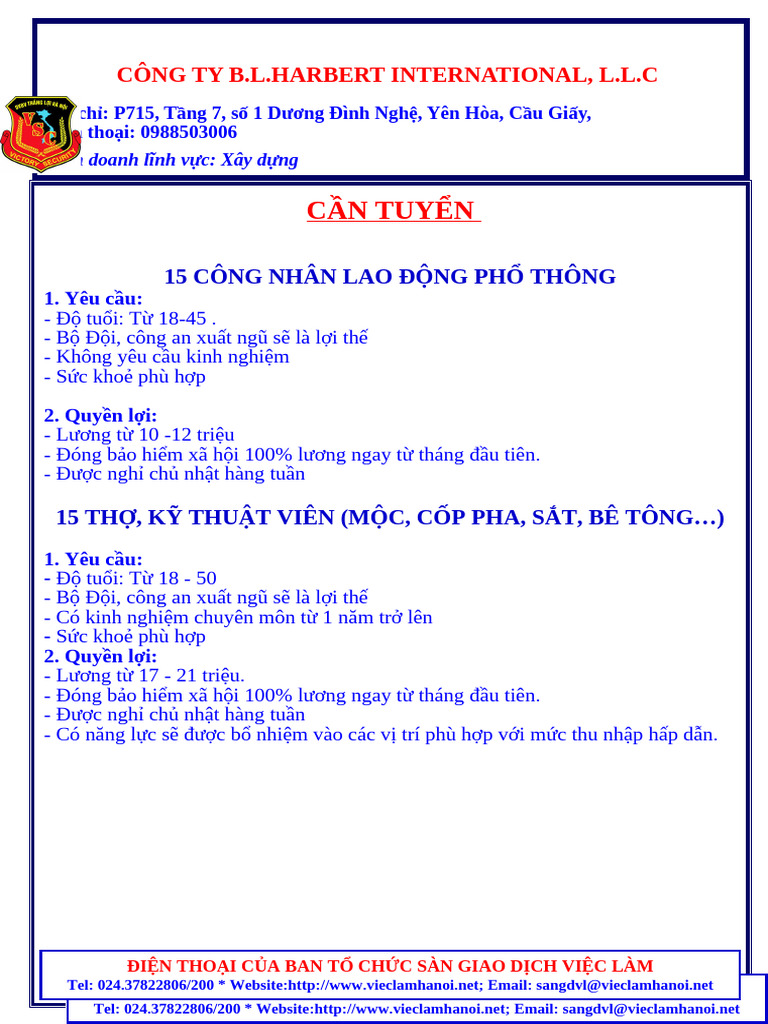 A1 Công Ty TNHH B. L. Harbert International, L.L.C | PDF