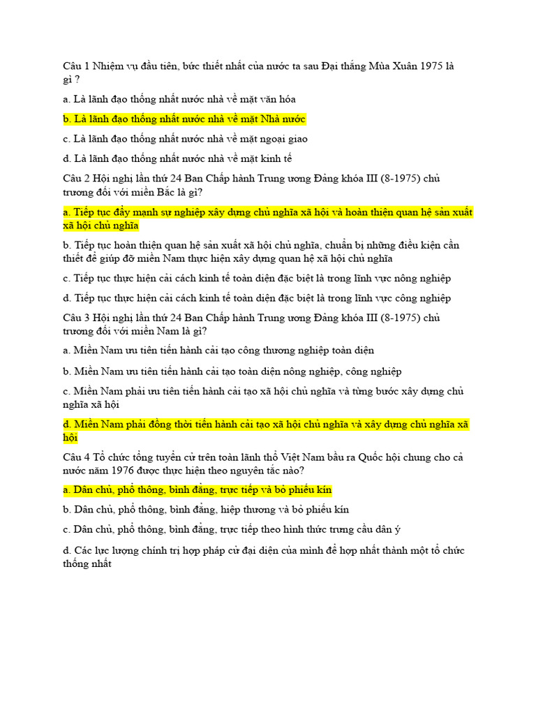 Trac Nghiem Tu Tuong Ho Chi Minh Chuong 3 Tu Tuong Ho Chi Minh Dai Hoc 143162 | PDF