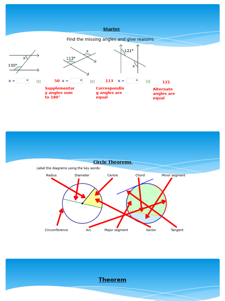 Circle TheoremsHDFH | PDF