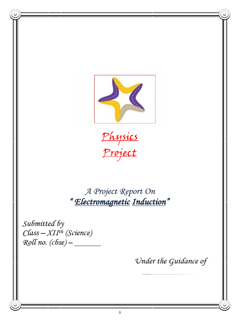 Electromagnetic Induction Project Report | PDF | Electromagnetic ...