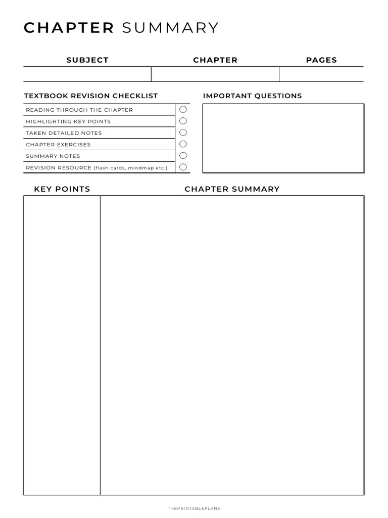 Chapter Summary | PDF