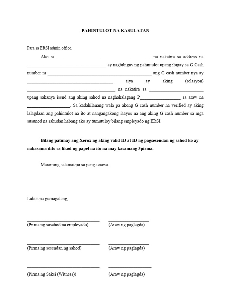Gcash Authorization Letter | PDF