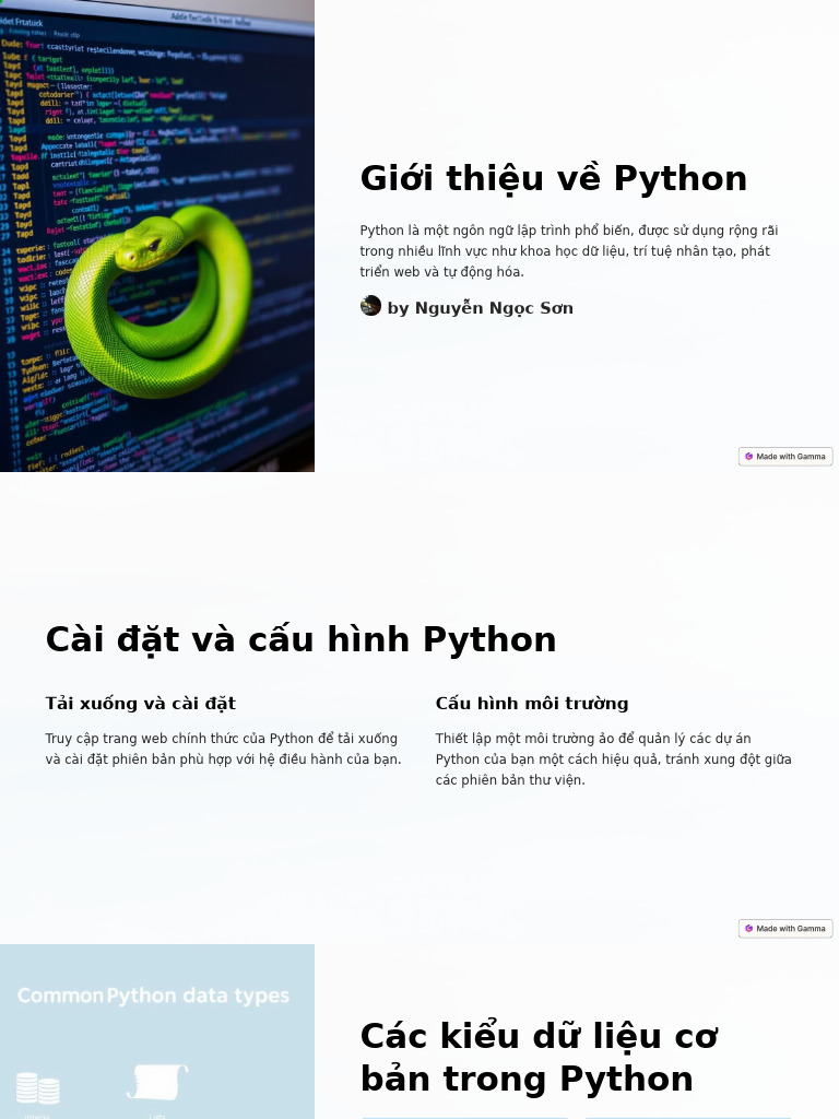 Gioi Thieu Ve Python | PDF