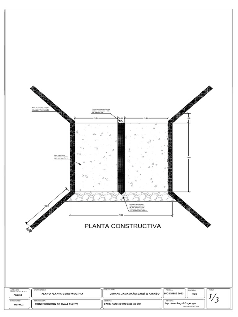 Plano Planta Constructiva | PDF | Albañilería | Material compuesto