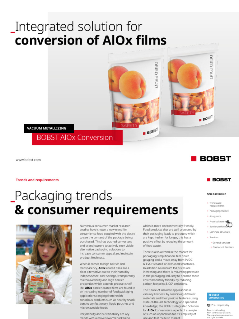 BOBST_AlOx_Brochure_EN | PDF | Aluminium Oxide | Packaging And Labeling