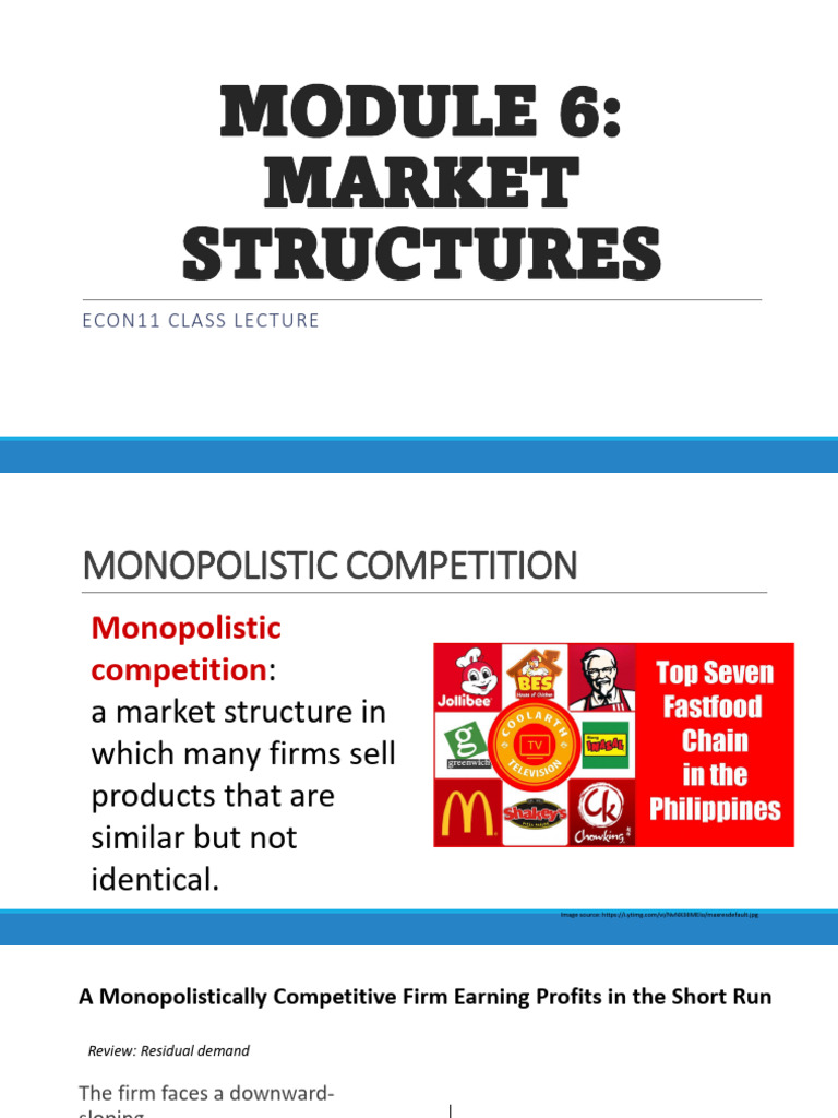 SS_Econ11_Module 6 Presentation b | PDF | Monopoly | Profit (Economics)