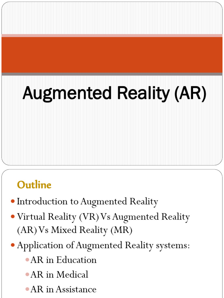 Chapter 5. Augmented Reality (AR) | PDF | Augmented Reality | Virtual Reality