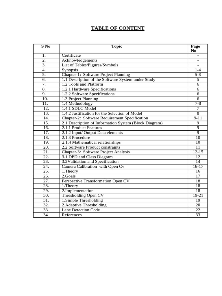 TABLE OF CONTENT | PDF | Software Engineering | Computing