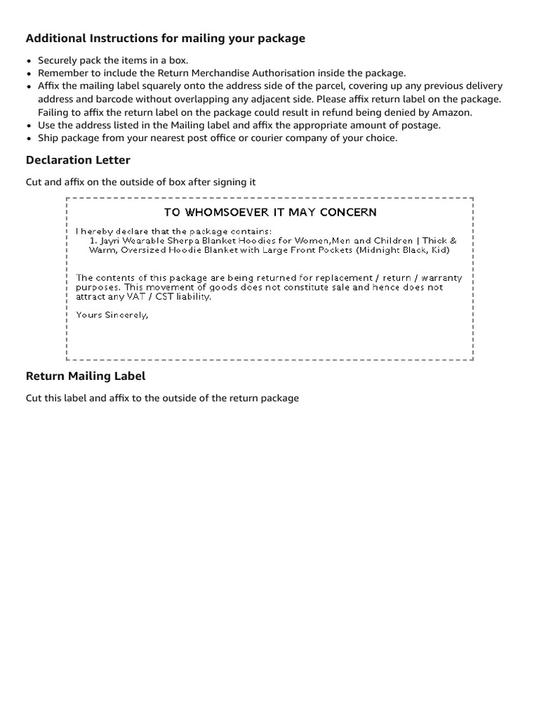 Online Return Center | PDF