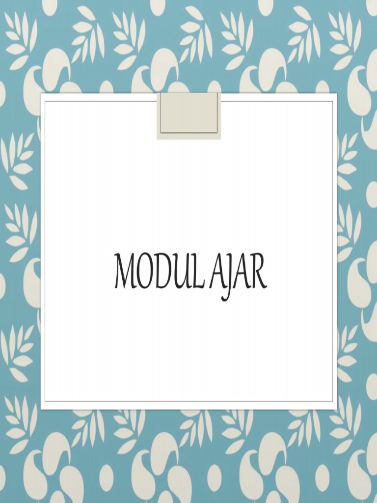 Modul Ajar SEKOLAH | PDF