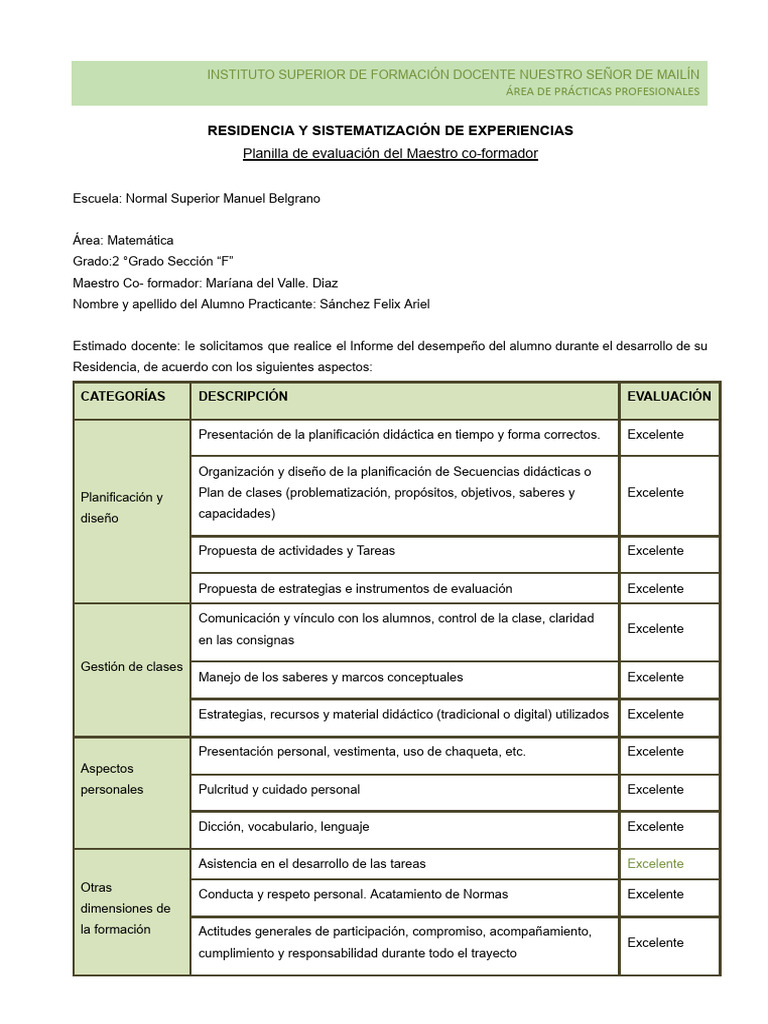 Instrumento de Evaluación Maestro Co-Formador de Residencia.docx | PDF | Evaluación | Maestros