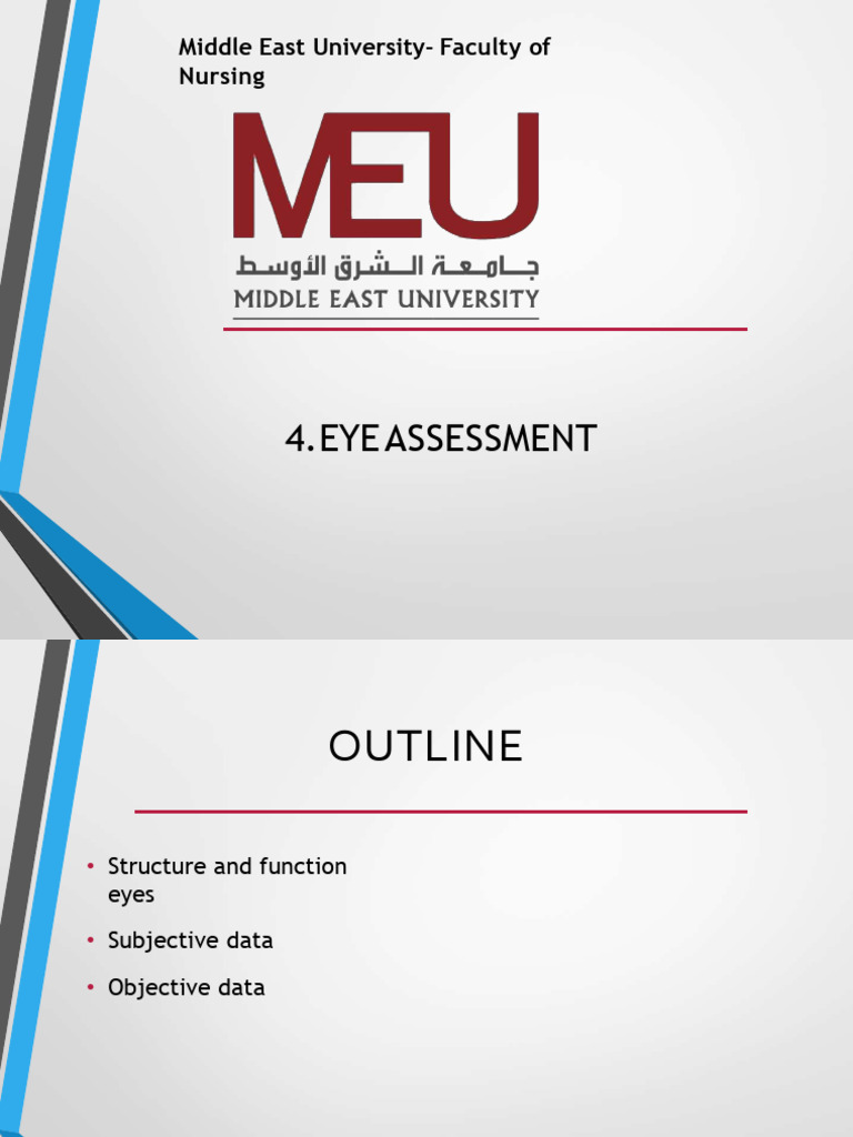 Eye Assessment Theory. | PDF | Human Eye | Visual Acuity