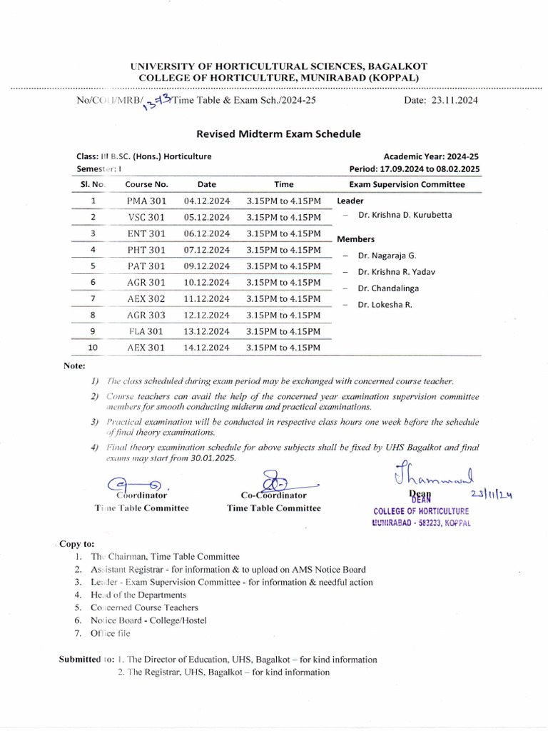 Mid Term - Iii BSC I Sem - 2024-25-Revised | PDF