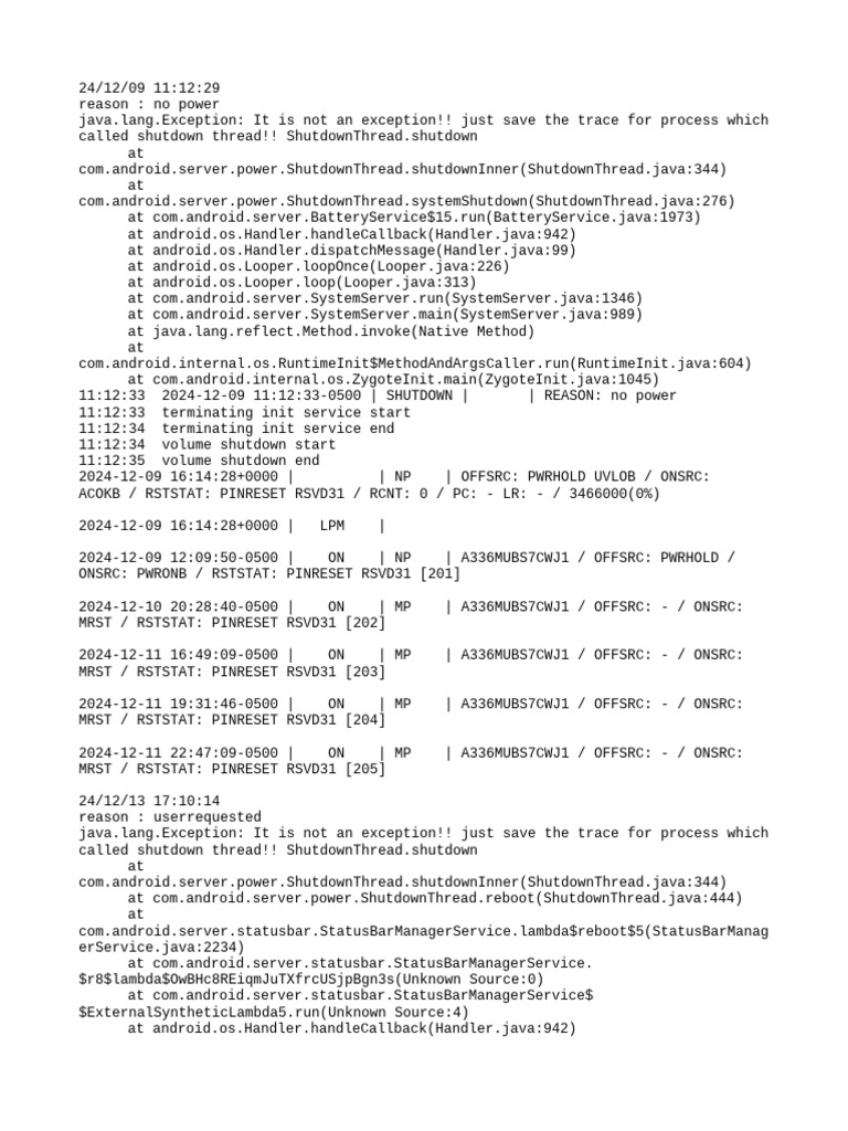 Power Off Reset Reason Backup | PDF | Oracle Corporation | Object (Computer Science)