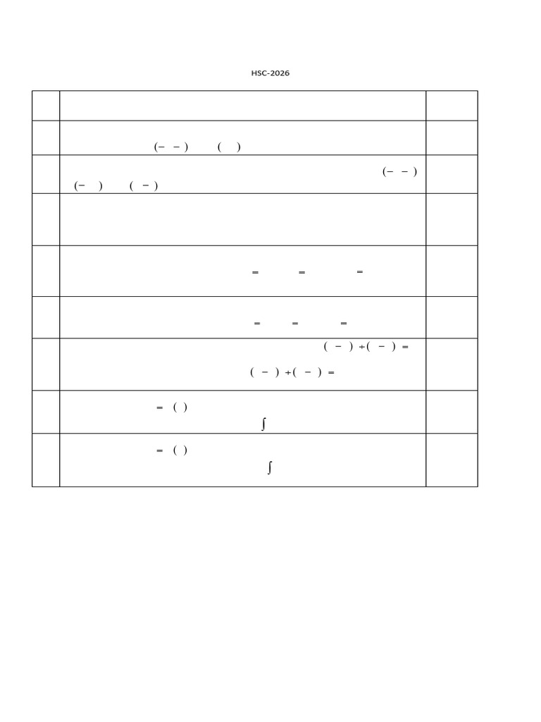 H. Math 1st Paper (Practical) - HSC-26 | PDF | Triangle | Area