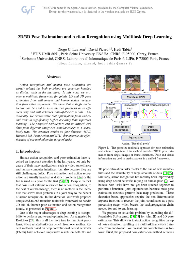 Luvizon 2D3D Pose Estimation CVPR 2018 Paper | PDF | Artificial Neural Network | Applied Mathematics