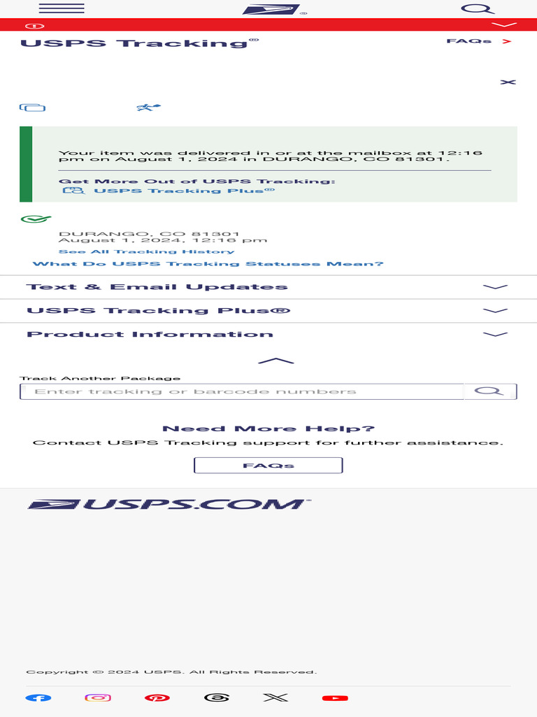 USPS Tracking® Results | PDF | United States Postal Service | Public Sphere