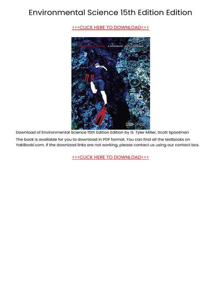 Download Environmental Science 15th Edition | PDF