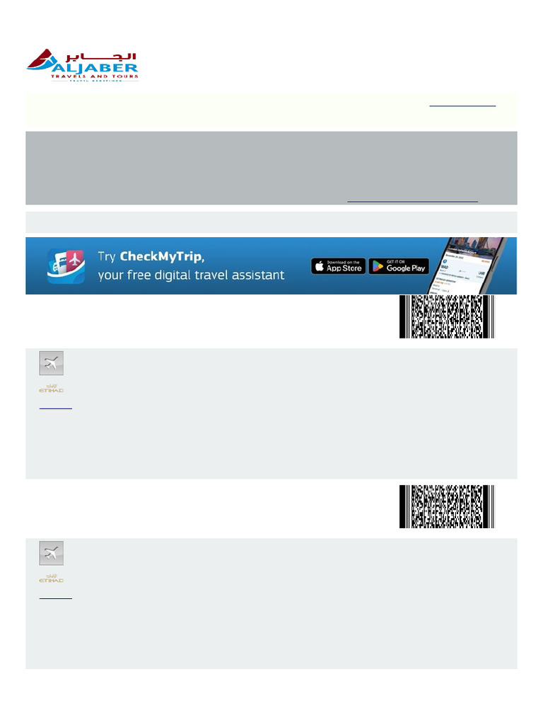 Etihad Airways Booking Confirmation | PDF | Transport | Airlines