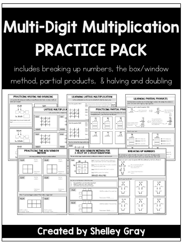 Multi Digit Multiplication Strategies | PDF