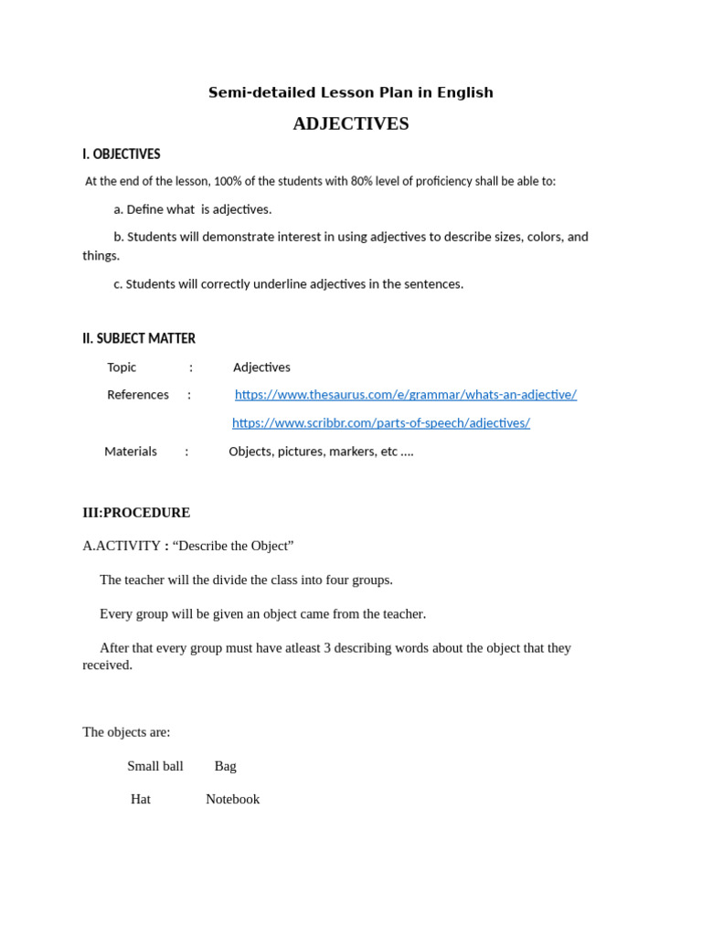 Adjectives LP | PDF | Adjective | Noun
